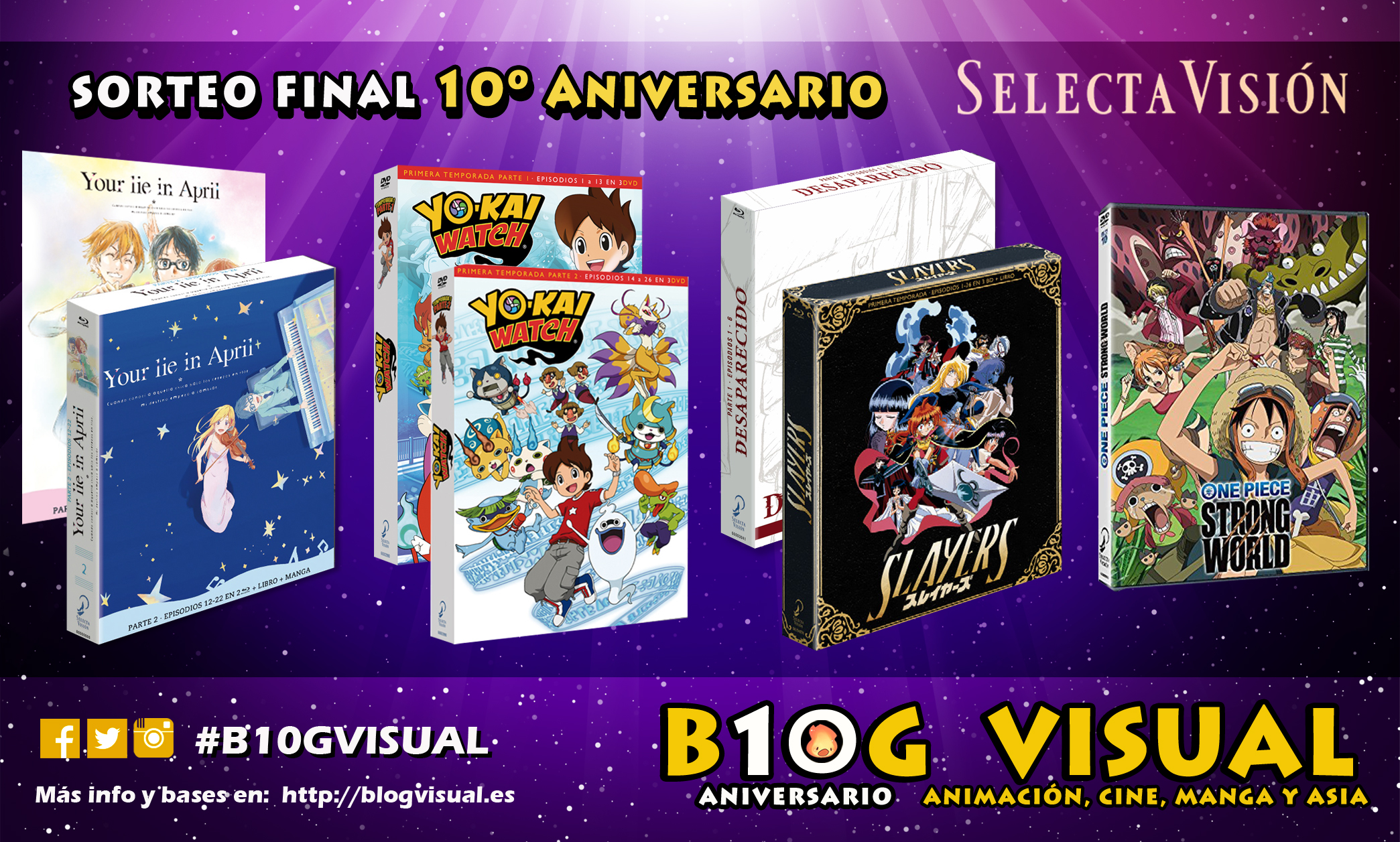 Sorteo 10 Aniversario (XX): Gran Sorteo Final Anime de Selecta Visión ...